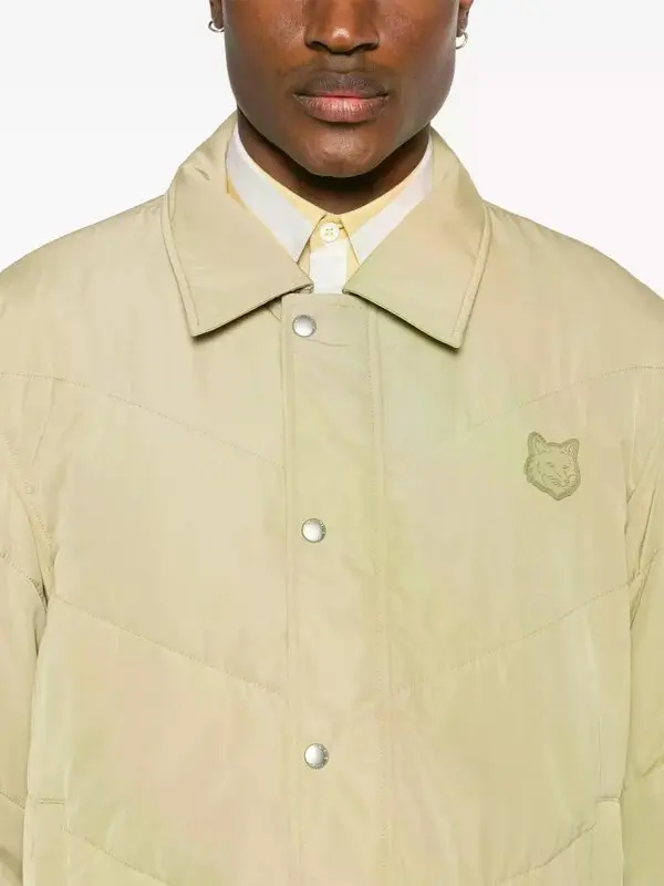 Maison Kitsuné Bold Fox Head Quilted Jacket - Neutrals