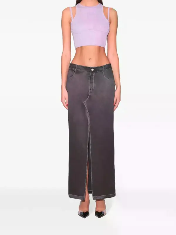 FLEUR DU MAL Silk Maxi Skirt