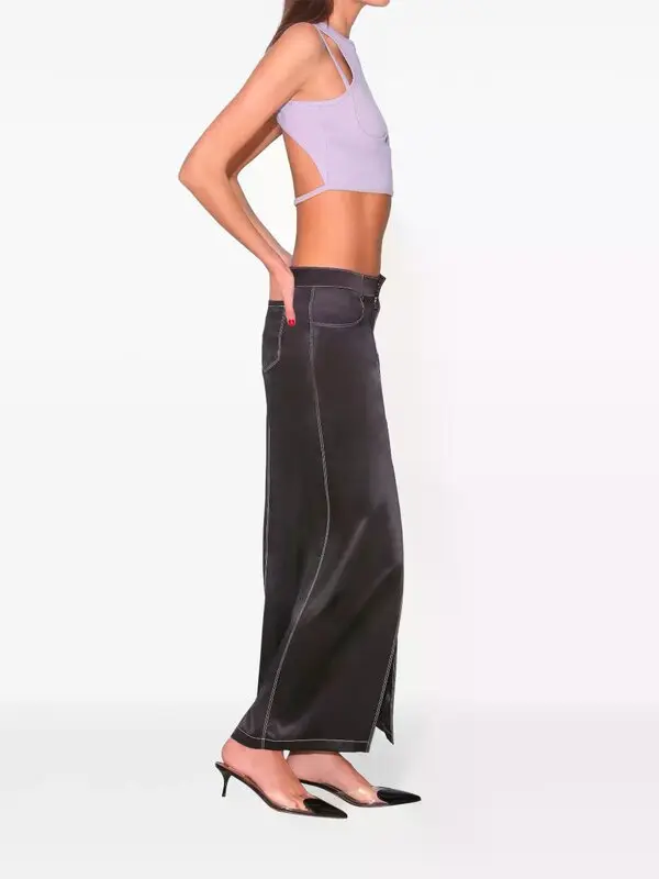 FLEUR DU MAL Silk Maxi Skirt
