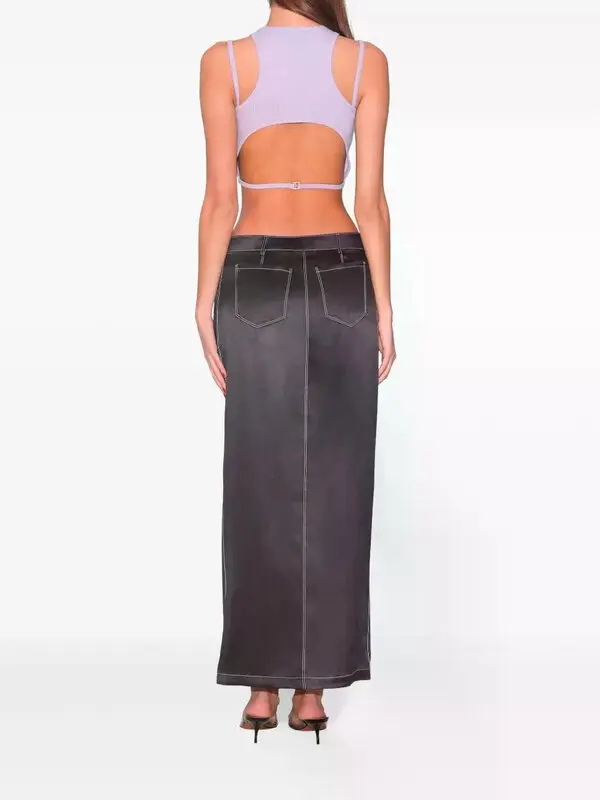 FLEUR DU MAL Silk Maxi Skirt