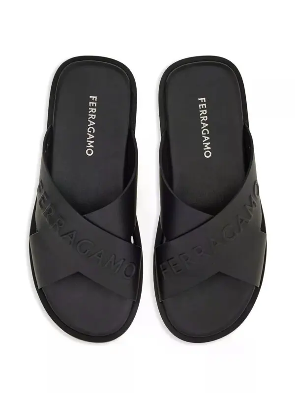 FERRAGAMO Crossover-strap Leather Sandals