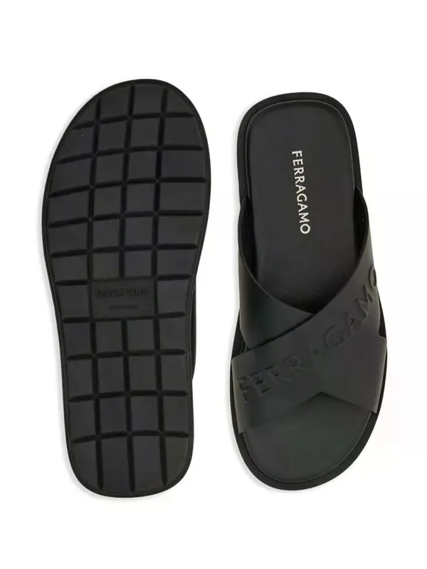 FERRAGAMO Crossover-strap Leather Sandals