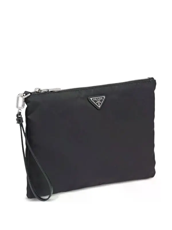 Prada Re-nylon Triangle-logo Clutch Bag