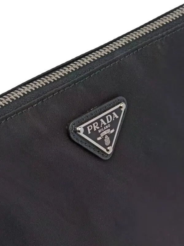 Prada Re-nylon Triangle-logo Clutch Bag