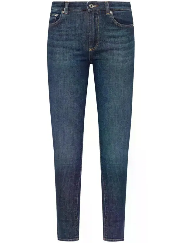 Dolce & Gabbana Logo-plaque Skinny Jeans - Blue