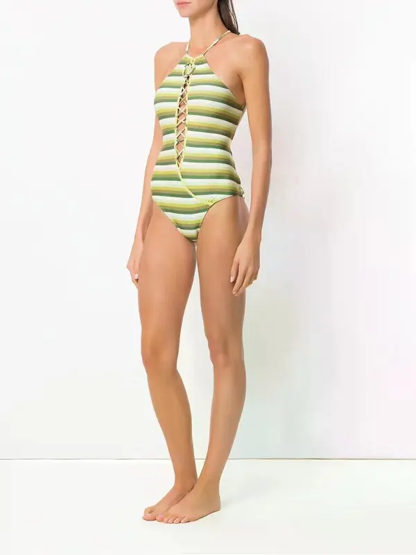 AMIR SLAMA Striped Swimsuit