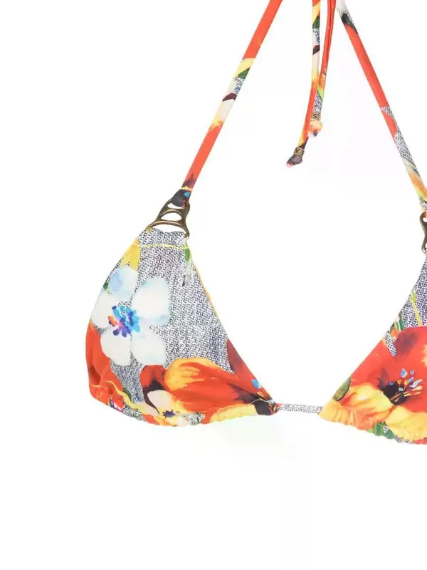 AMIR SLAMA Hibiscus-print Bikini Set - Multicolour