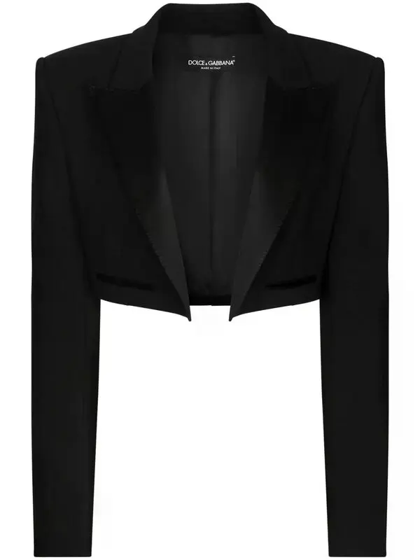 Dolce & Gabbana Double-breasted Cropped Jacket - Black