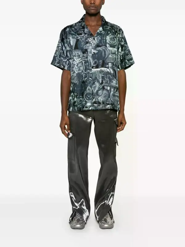 Givenchy Hubert Objects-print Silk Shirt