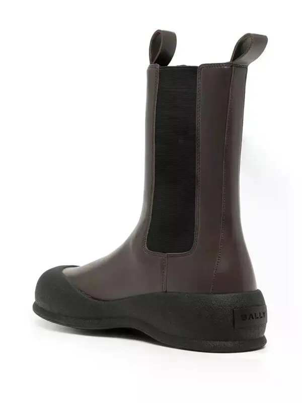 Bally Flat Leather Boots - Brown