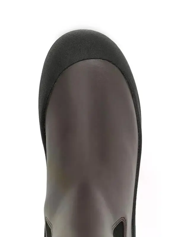 Bally Flat Leather Boots - Brown