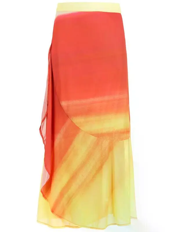 AMIR SLAMA Printed Midi Skirt