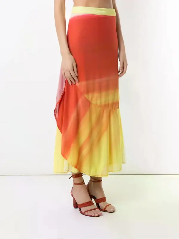AMIR SLAMA Printed Midi Skirt