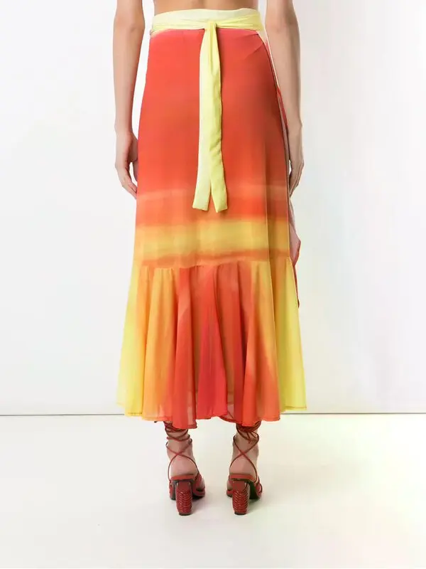 AMIR SLAMA Printed Midi Skirt