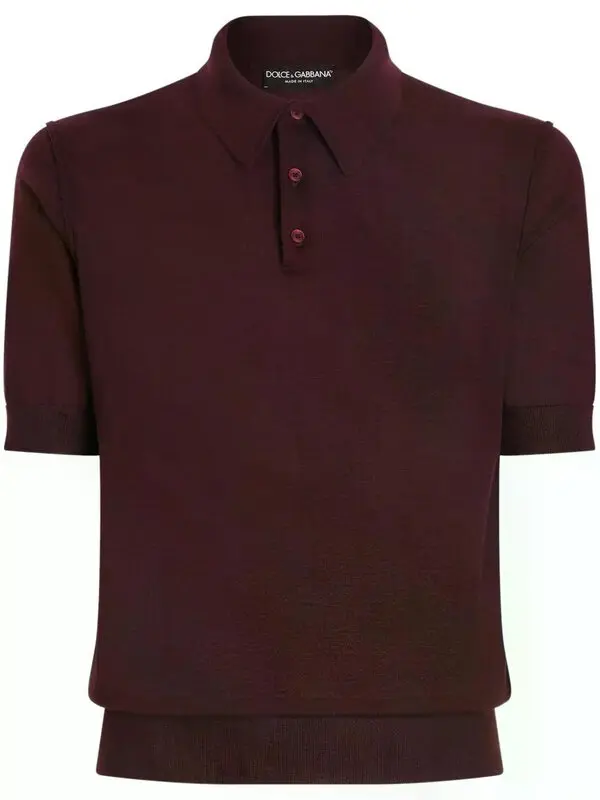 Dolce & Gabbana Fine-ribbed Polo Shirt