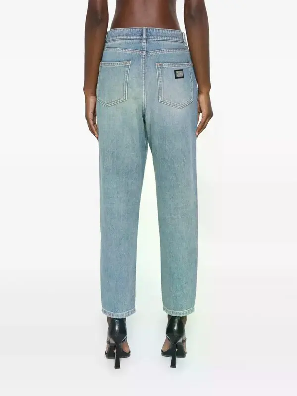 Dolce & Gabbana Logo-patch Straight Leg Jeans