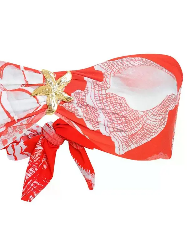 AMIR SLAMA Starfish-brooch Bikini