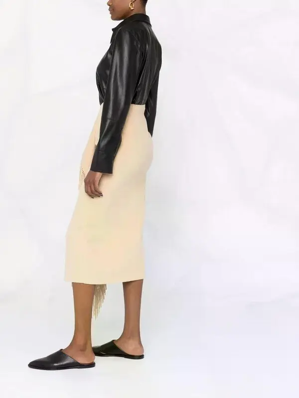 Nanushka Vegan Leather Long-sleeve Shirt