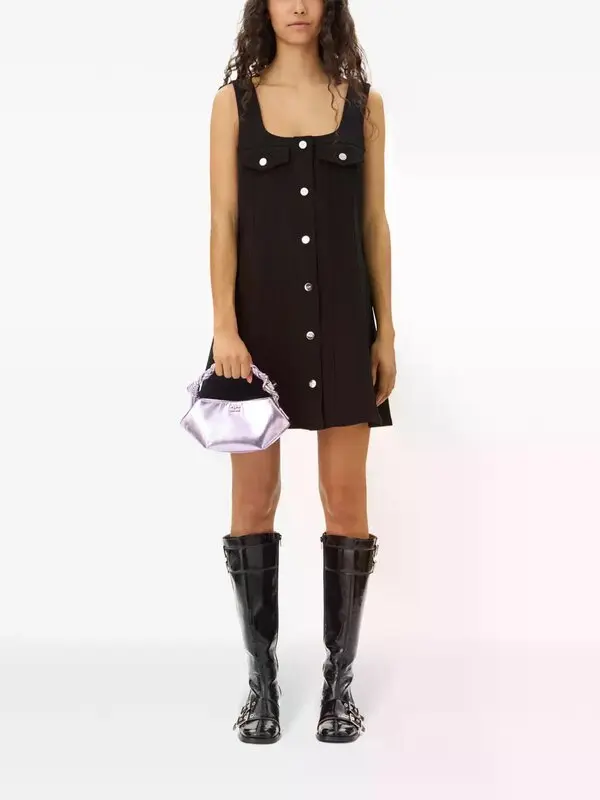 GANNI Press-stud Fastening Mini Dress