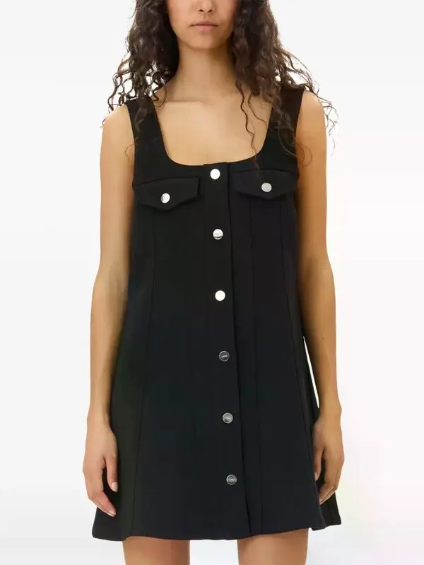 GANNI Press-stud Fastening Mini Dress