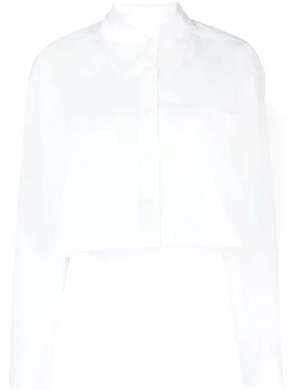 Ba&sh Long-sleeve Cropped Shirt - White