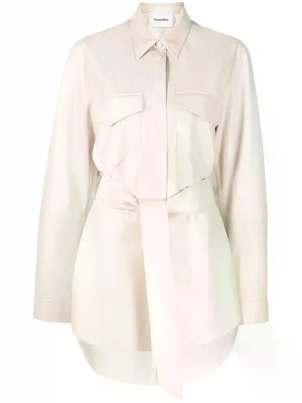Nanushka Vegan Leather Oversized Shirt