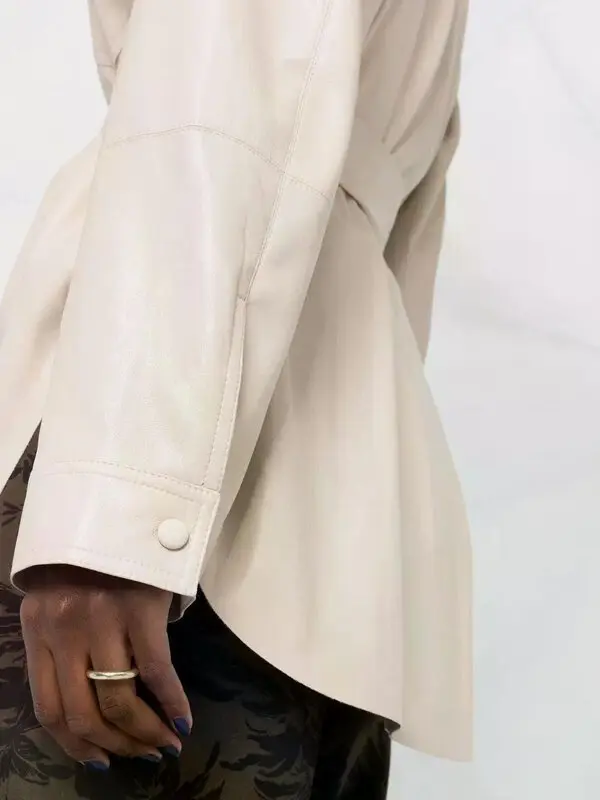 Nanushka Vegan Leather Oversized Shirt