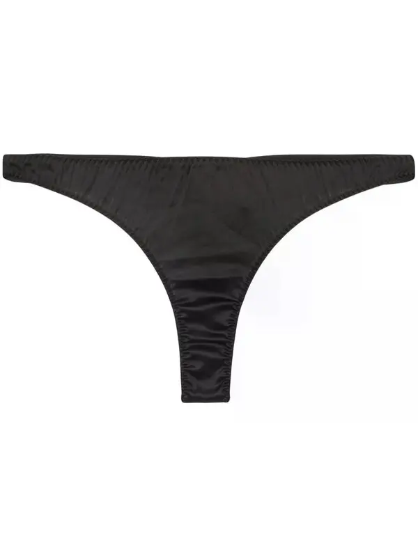 FLEUR DU MAL Luxe Thong - Black