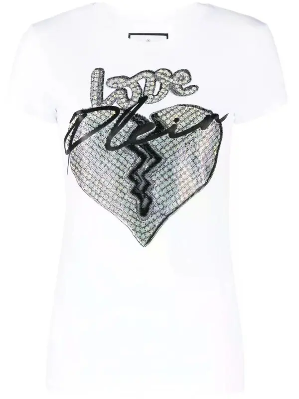 Philipp Plein Love-print Short-sleeve T-shirt - White