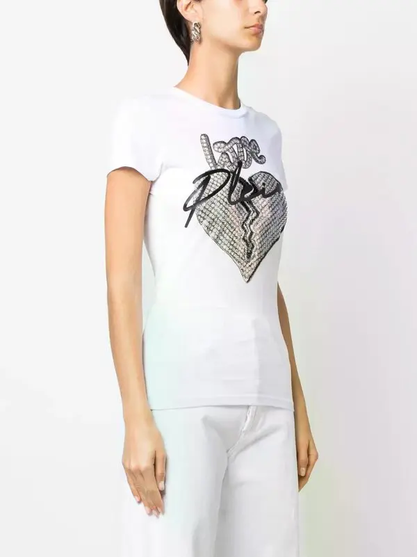 Philipp Plein Love-print Short-sleeve T-shirt - White