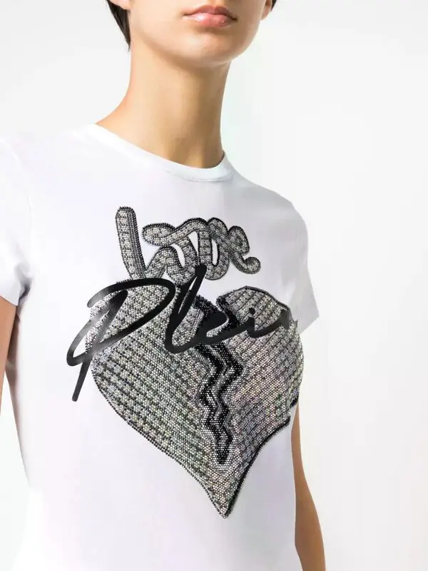 Philipp Plein Love-print Short-sleeve T-shirt - White