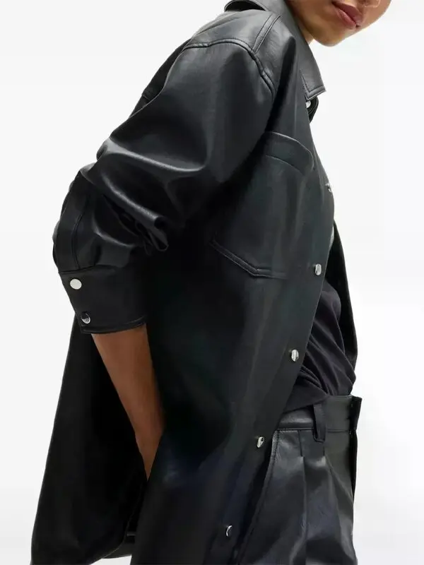 BOSS Faux-leather Overshirt