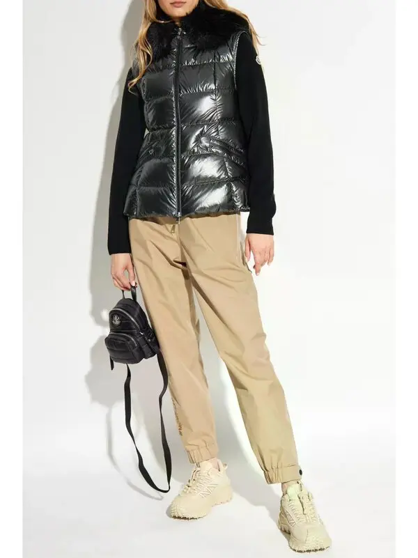 Moncler Anse Shearling-collar Down Vest