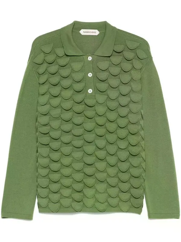 NAMACHEKO Bird Feather Long Sleeve Sweater