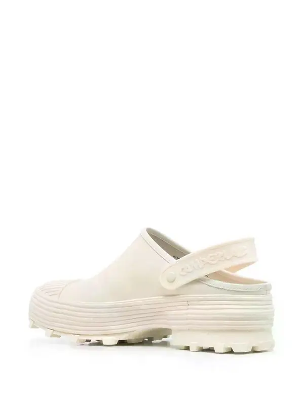 Camper Leather Chunky Mules - White