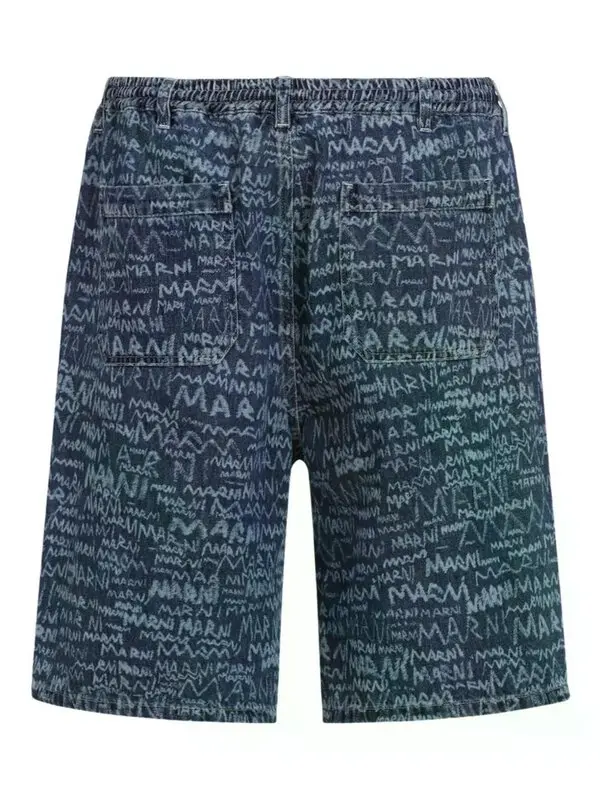 Marni All-over Logo Print Shorts