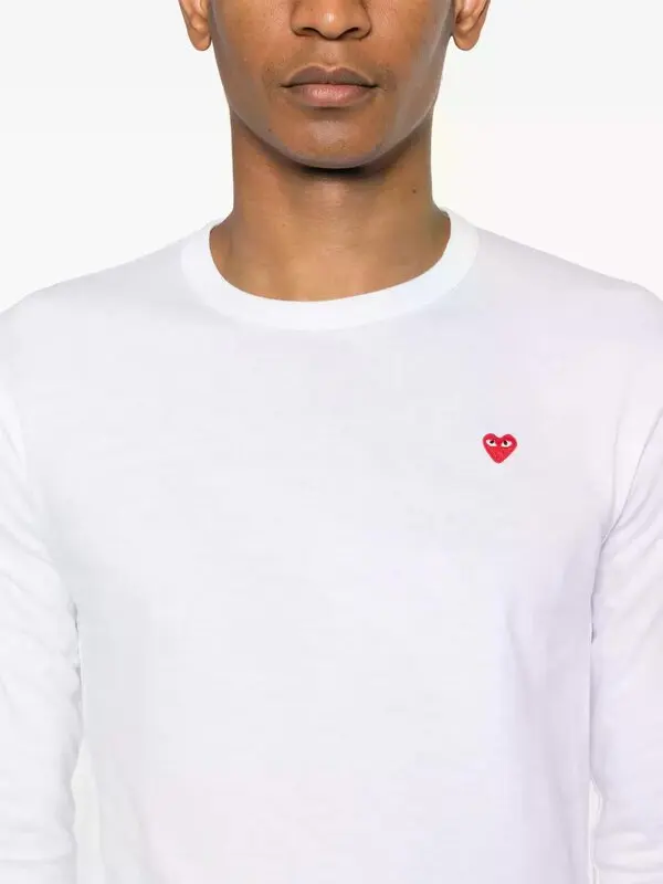 Play Comme Des Garcon Mini Heart-patch T-shirt