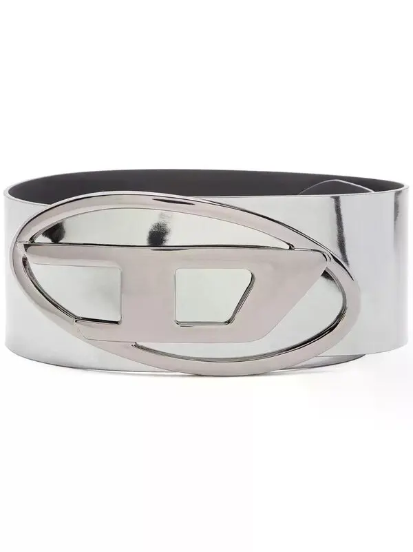 DIESEL® B-1dr Metallic-effect Belt - Silver