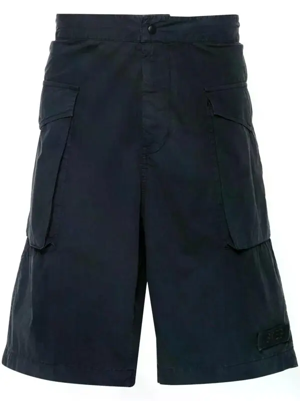 Aspesi Logo-patch Cargo Shorts - Blue