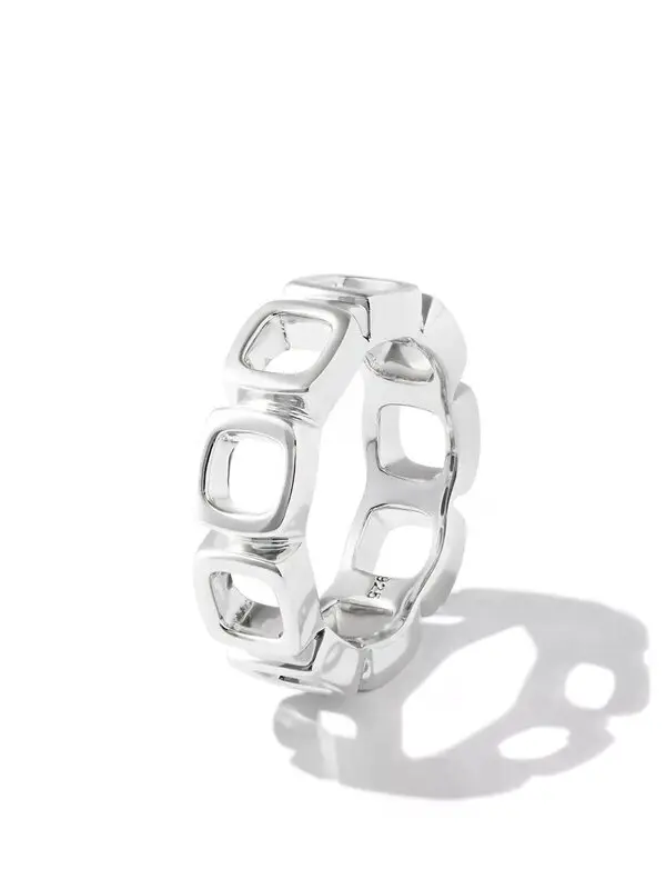 Tom Wood Sterling Cut-out Link Eternity Ring - Silver