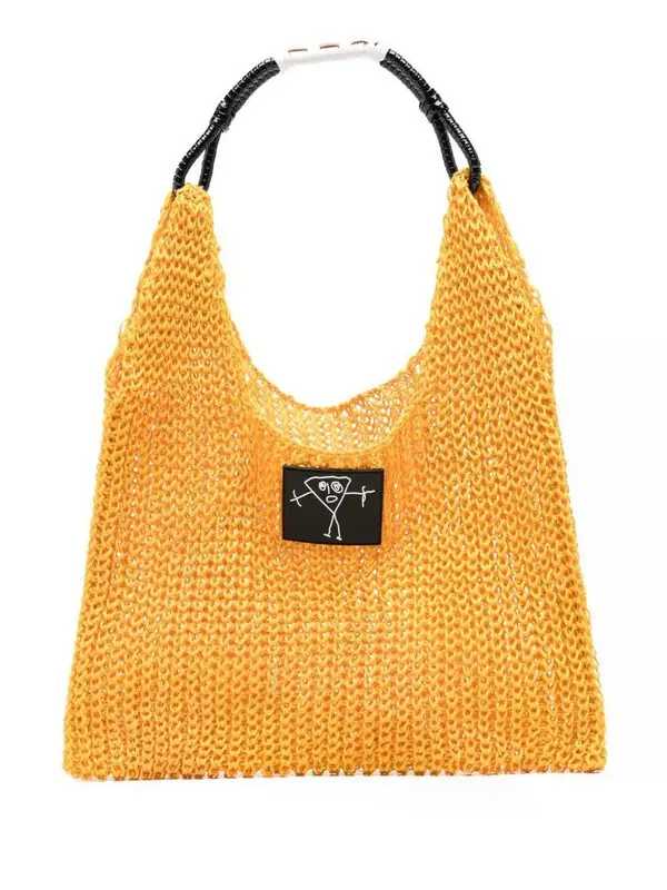 Plan C Knitted Tote Bag - Yellow