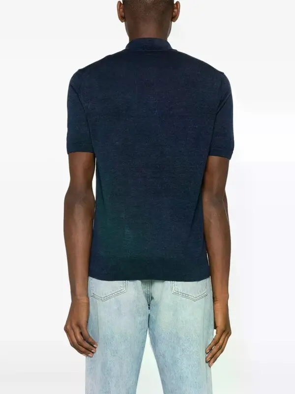 DRUMOHR Cotton-linen Knit Polo Shirt