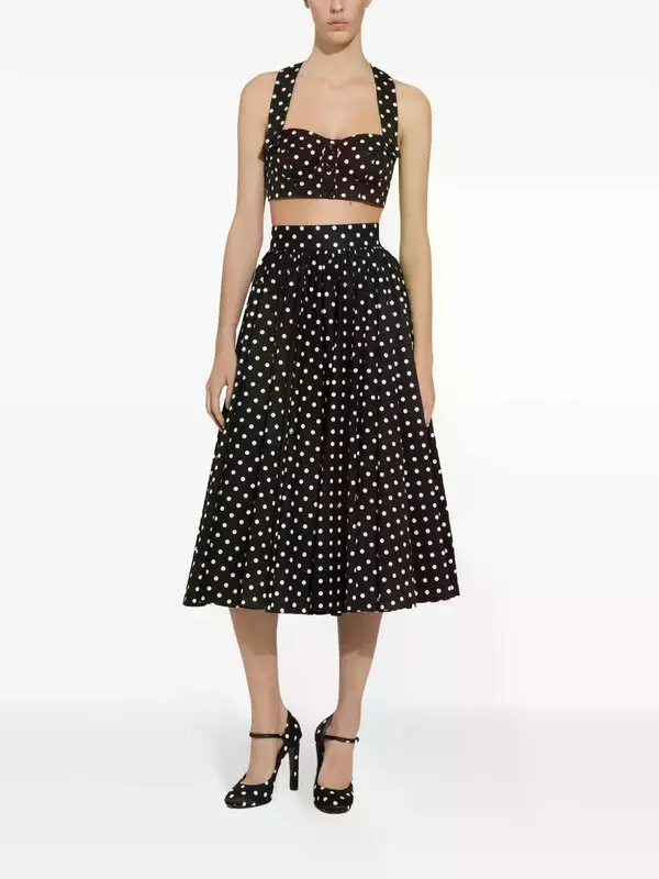 Dolce & Gabbana Polka-dot Corset Top