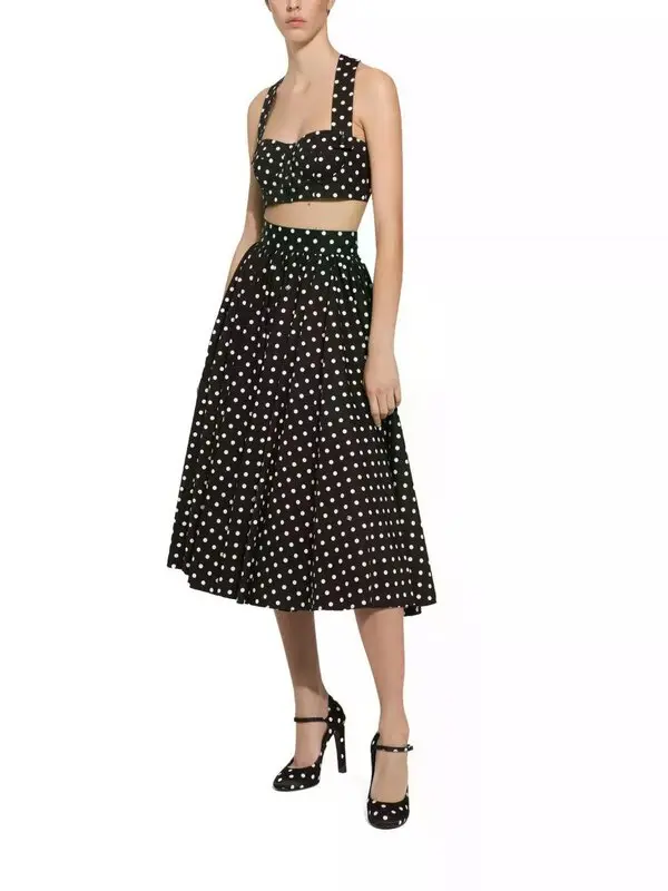 Dolce & Gabbana Polka-dot Corset Top