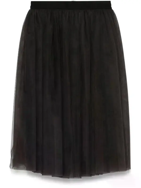 Dolce & Gabbana Tulle Midi Skirt - Black