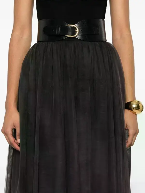 Dolce & Gabbana Tulle Midi Skirt - Black