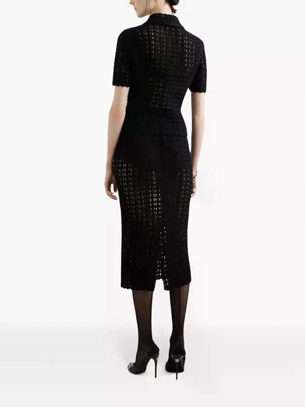 Dolce & Gabbana Open-knit Polo Shirt