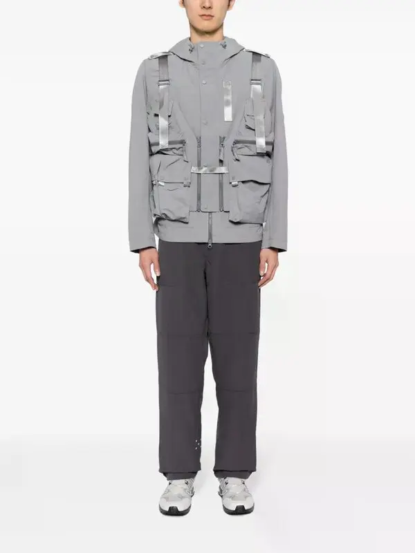 SPOONYARD Detachable-panel Hooded Jacket - Grey
