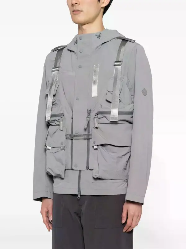 SPOONYARD Detachable-panel Hooded Jacket - Grey