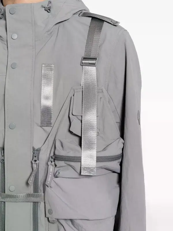 SPOONYARD Detachable-panel Hooded Jacket - Grey